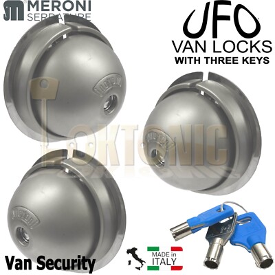 Meroni ME8080 UFO Van Door Locks Trio Same Key KA Gates Sheds Glass ...