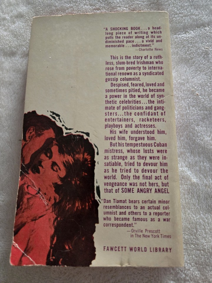 Some Angry Angel by Richard Condon, 1961 Crest PB, VG, Nice GGA Cover ...