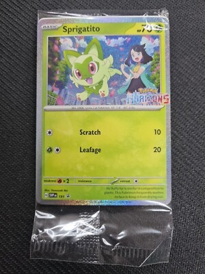 Sprigatito 191 Black Star Promo Surging Sparks Pokemon Horizons Stamp ...