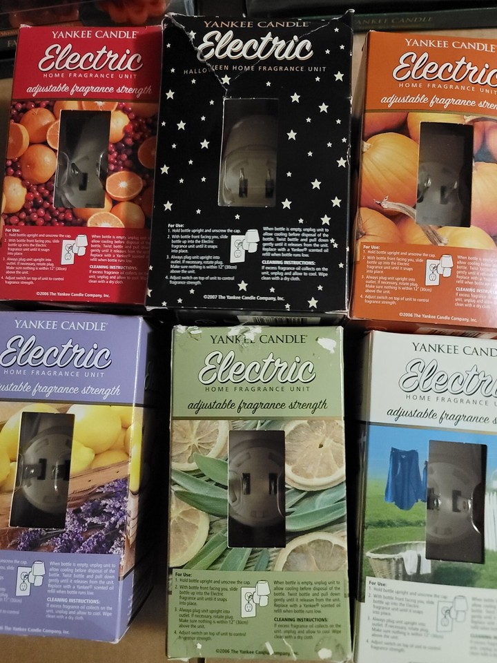 NEW RARE YANKEE CANDLE LOT OF 6-ELECTRIC PLUG INS SEE SCENTS BELOW | eBay