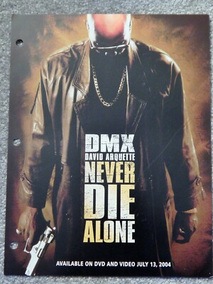 NEVER DIE ALONE (VIDEO DEALER BROCHURE 2004) DMX, DAVID ARQUETTE, MICHAEL EALY | eBay