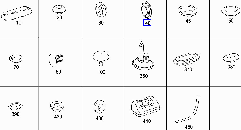 Mercedes Body Chassis Hole Blanking Plug Grommet 20 mm A0039981450 New ...