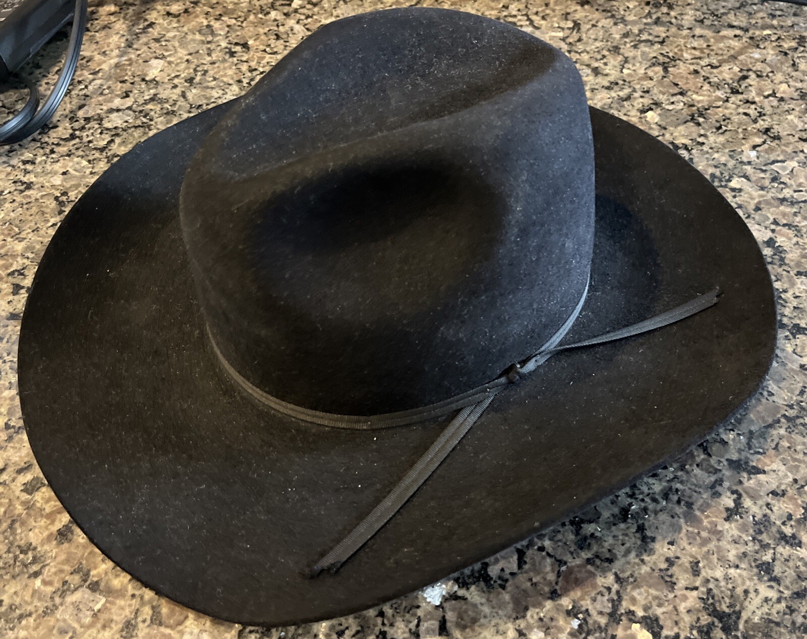 RODEO KING Custom Cowboy Hat Beaver Felt size 6 7/8 Black, Long Oval ...