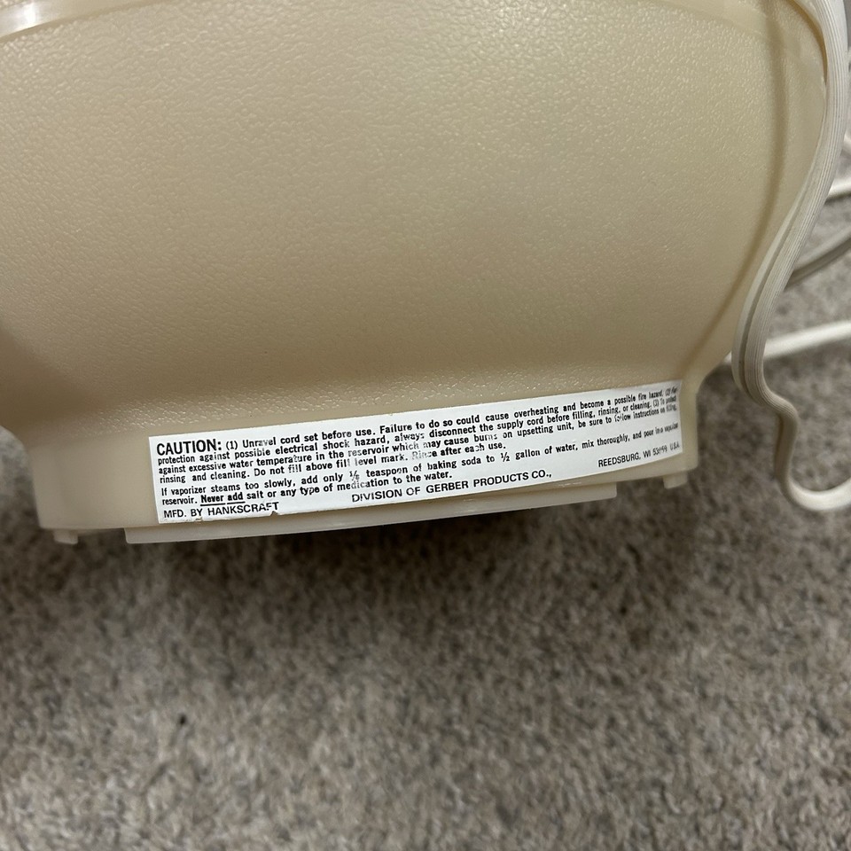 Hankscraft Vintage Automatic Steam Vaporizor Humidifier 5592 A Tested ...