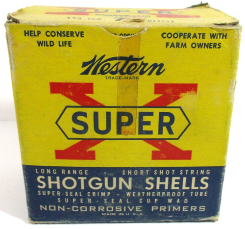 Vintage Western Super X 12 Ga. Empty Shotgun Shell Box | eBay
