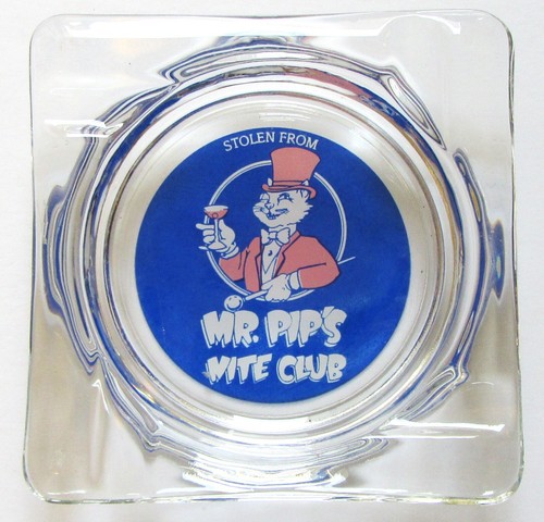 1970s Baltimore, MD. ?? glass ad ASHTRAY - MR. PIP'S NITE CLUB - Strip Club ?? | eBay UK