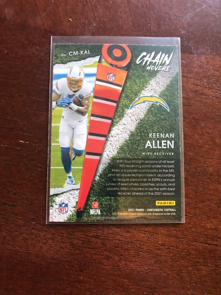 Keenan Allen 2021 Panini Contenders Football CM-KAL Chain Movers Insert ...