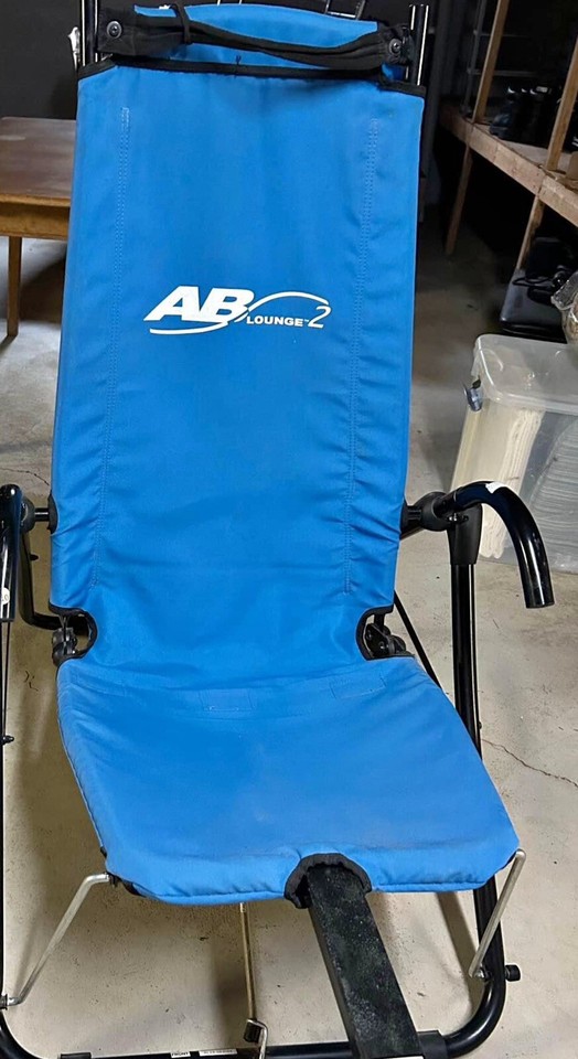 AB LOUNGE 2 Exercise Chair Abdominal Workout Blue Lounger | eBay