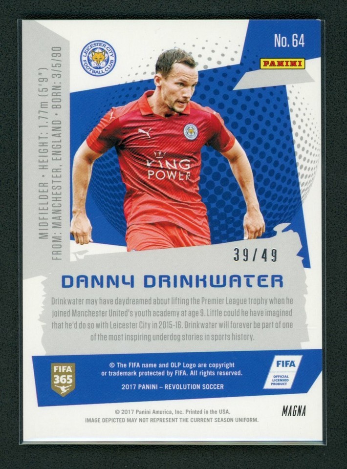 2017 DANNY DRINKWATER 39/49 PANINI REVOLUTION MAGNA | eBay