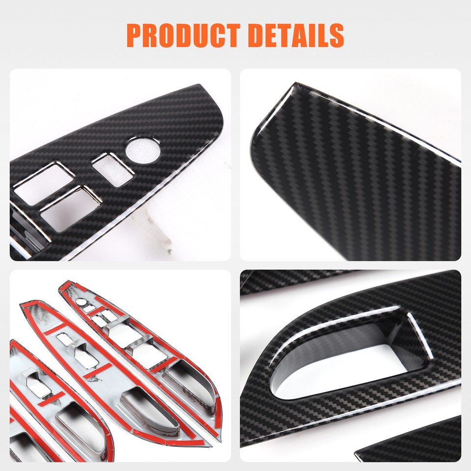 Carbon Fiber ABS Interior Window Lift Switch Cover For Infiniti G25 G35 ...
