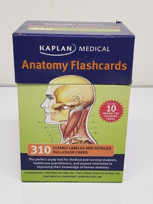 Kaplan Medical Anatomy Flashcards 310 Clearly Labeled and Detailed ...