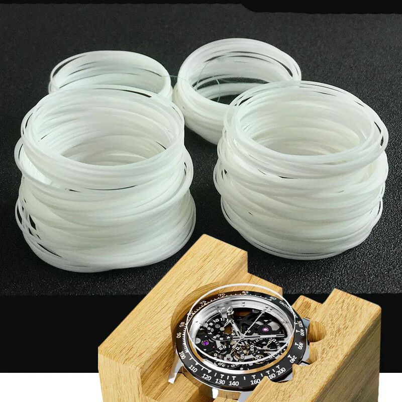 16 to 40mm White Gasket Watch Crystal Sealing O-Ring Front Watch Case ...