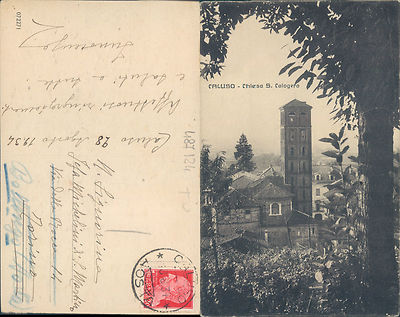 CALUSO,CHIESA SAN CALOGERO,VIAGGIATA 1934-F.P.PIEMONTE(TO).43989 | eBay.de