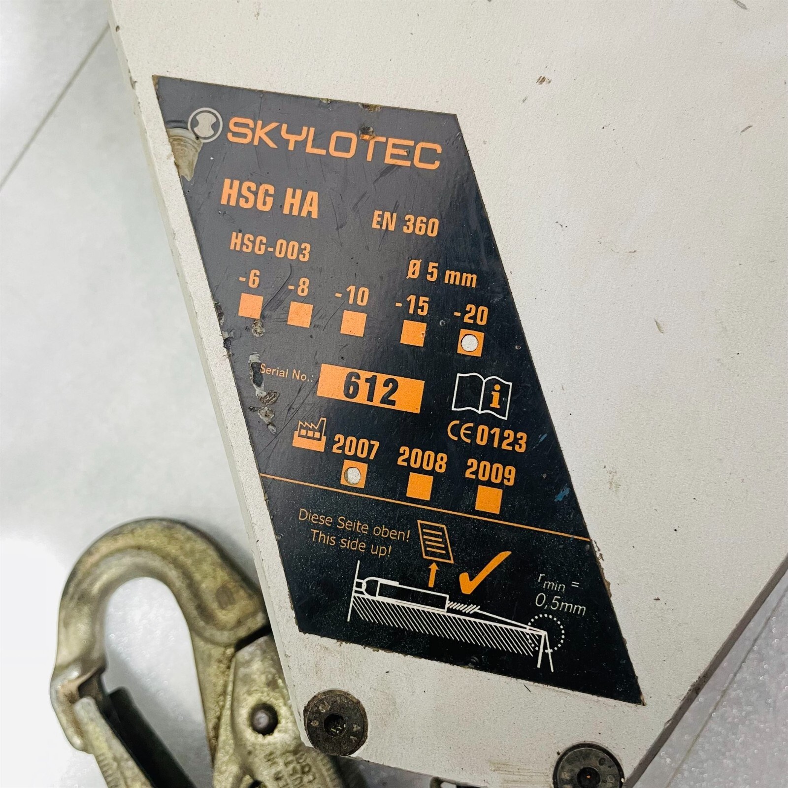 Skylotec HSG-003 Self Retaining Fall Arrester 5mm 20mtr | eBay UK