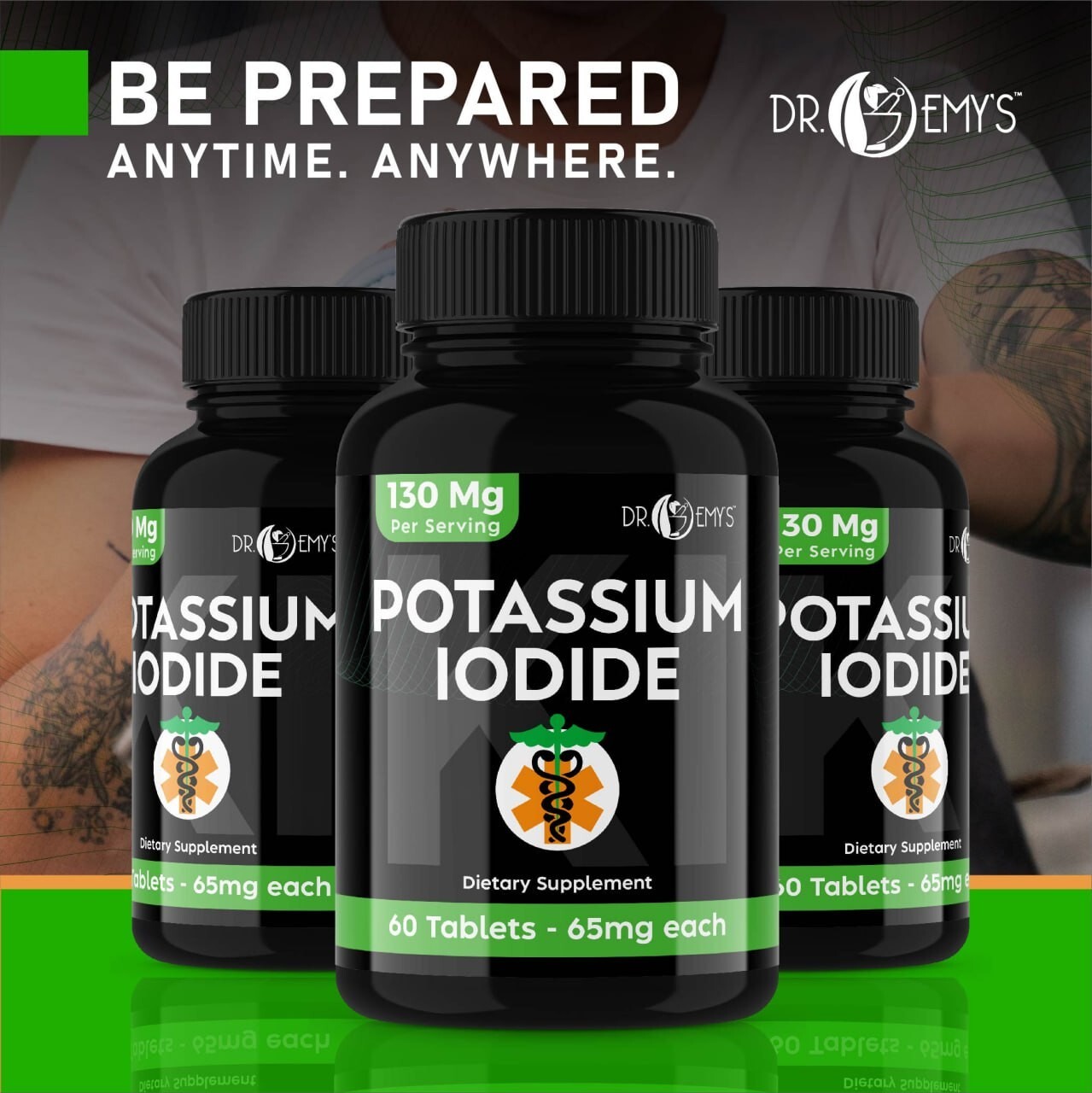 (3PK) - Potassium + Iodide Pills Tablets☆130 mg Supplement☆Survival Kit ...