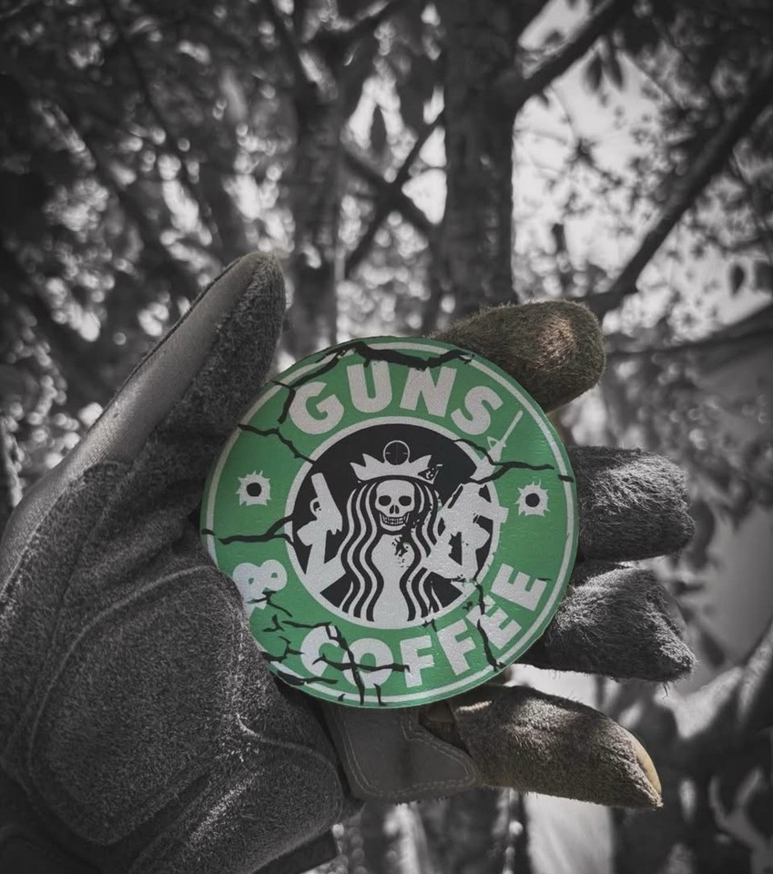 Guns & Coffee Tactical Airsoft Hook and Loop Morale Patch for Jacket ...