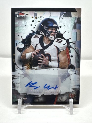 2024 Topps Finest Bo Nix Rookie Auto Autograph RC #RFA-BN Denver ...