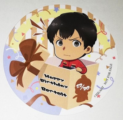 Attack On Titan Bertolt Birthday Sticker Joypolis 3Rd Edition | eBay