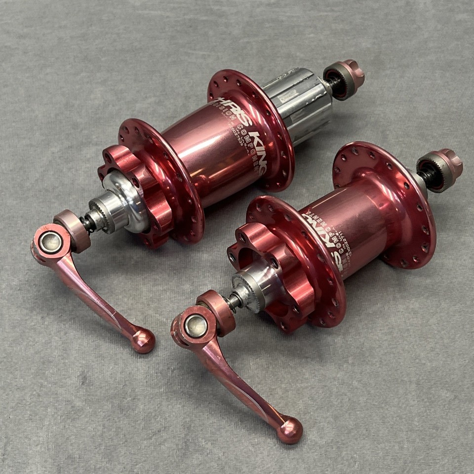 Chris King ISO Disc Hubset 32h 100/135mm Hubs MTB Bicycle Faded Red to ...