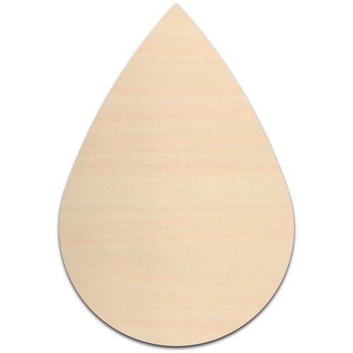 Teardrop Wood Cutout Shape Unfinished Various Size & Qty 1/8" Craft ...