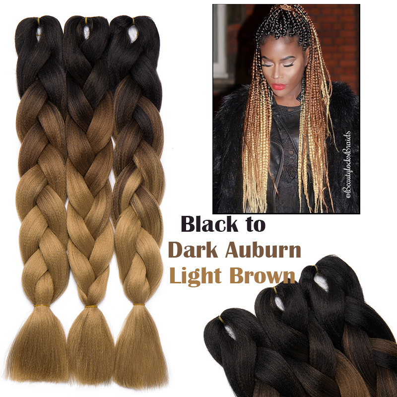 Long Braiding Jumbo Hair Expression Handmade Box Braids as human Mutil ...