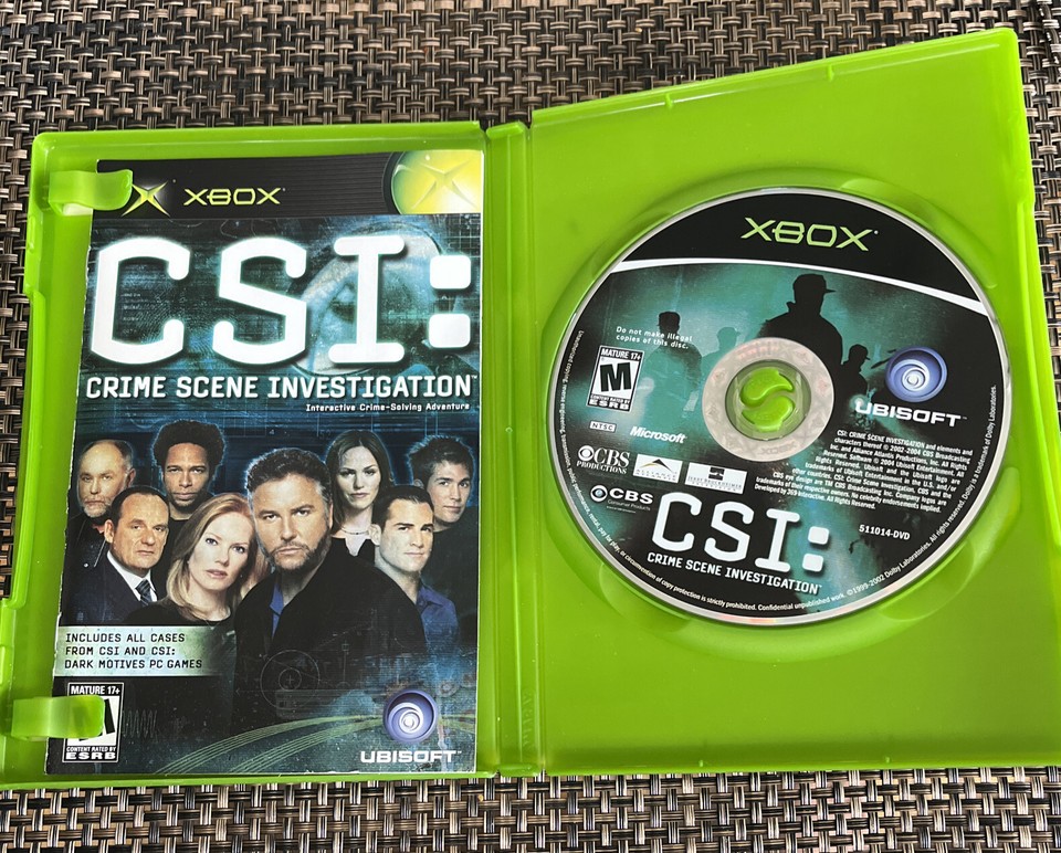 CSI: Crime Scene Investigation (Microsoft Xbox, 2004) Complete Tested ...