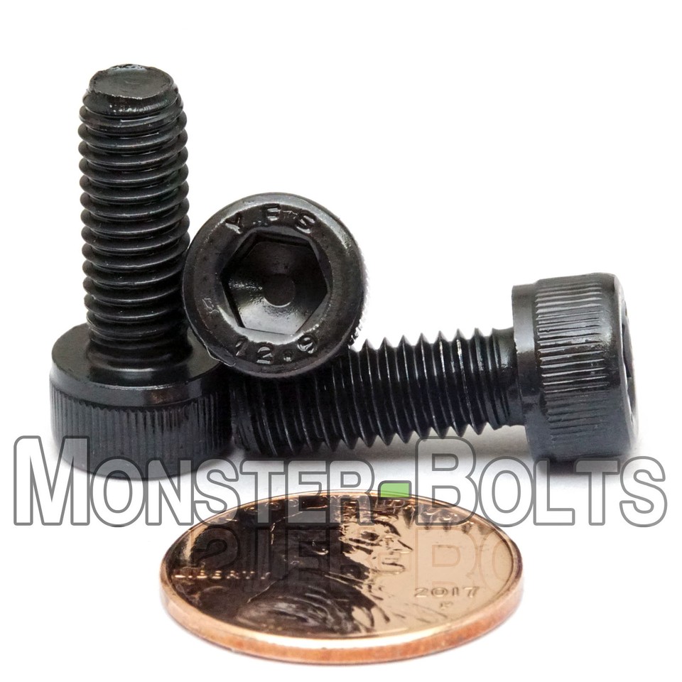 M6 Socket Head Cap Screws, 12.9 Alloy Steel w/ Black Oxide DIN 912 ...