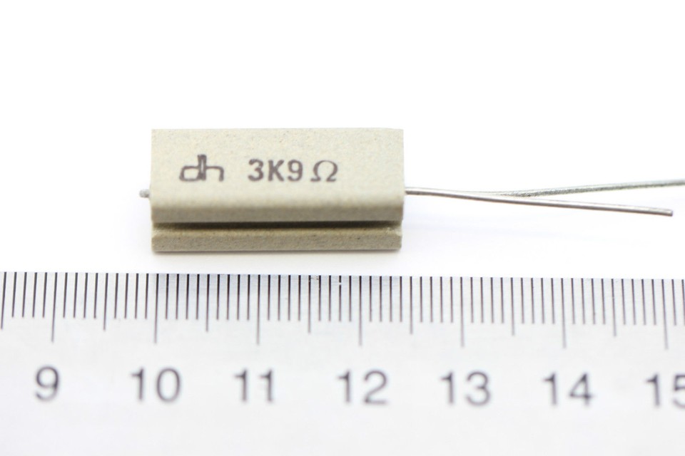 CEMENTED CERAMIC RESISTOR 3.9K 6W DH VERTICAL NOS (New Old Stock) *2PC ...