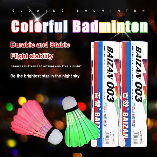 4PCS Luminous LED Badminton Balls Flashing Bright Color Badminton Balls ...