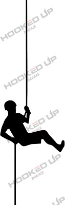 Climber Rappelling Vinyl Transfer Decal | eBay