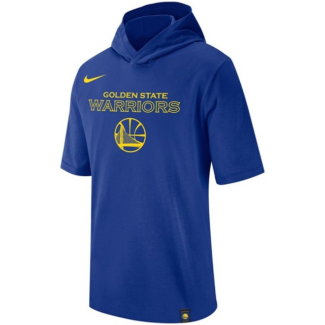 Nike NBA GSW Golden State Warriors Blue Hooded T Shirt Mens Large ...