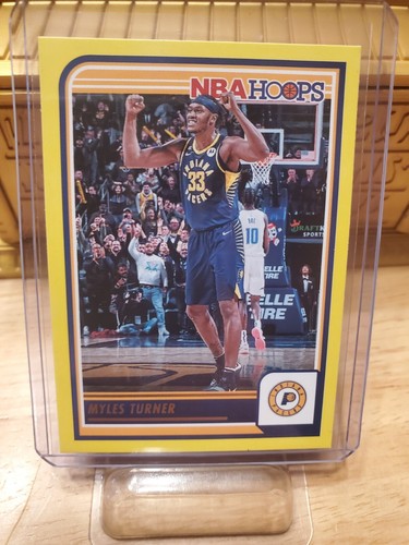 2023-24 Panini NBA Hoops Myles Turner Yellow Border Card Indiana Pacers ...