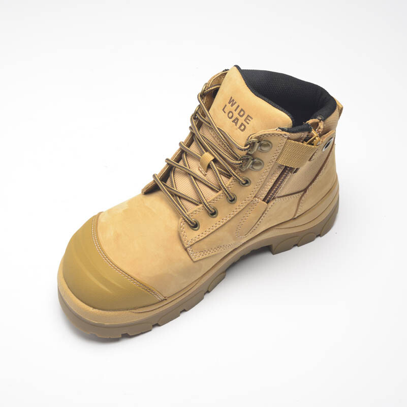 Wide Load 690WZ Wheat, Extra Wide 6inch Steel Toe, Zip/Lace Up Boot ...