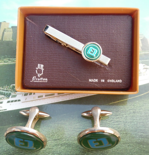 CUNARD QUEEN ELIZABETH 2 QE2 STRATTON TIE PIN & CUFFLINKS VINTAGE | eBay