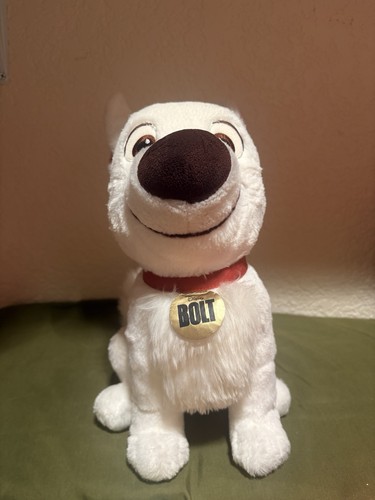 Disney Authentic Original Genuine BOLT Dog Puppy Plush Sitting 13 ...
