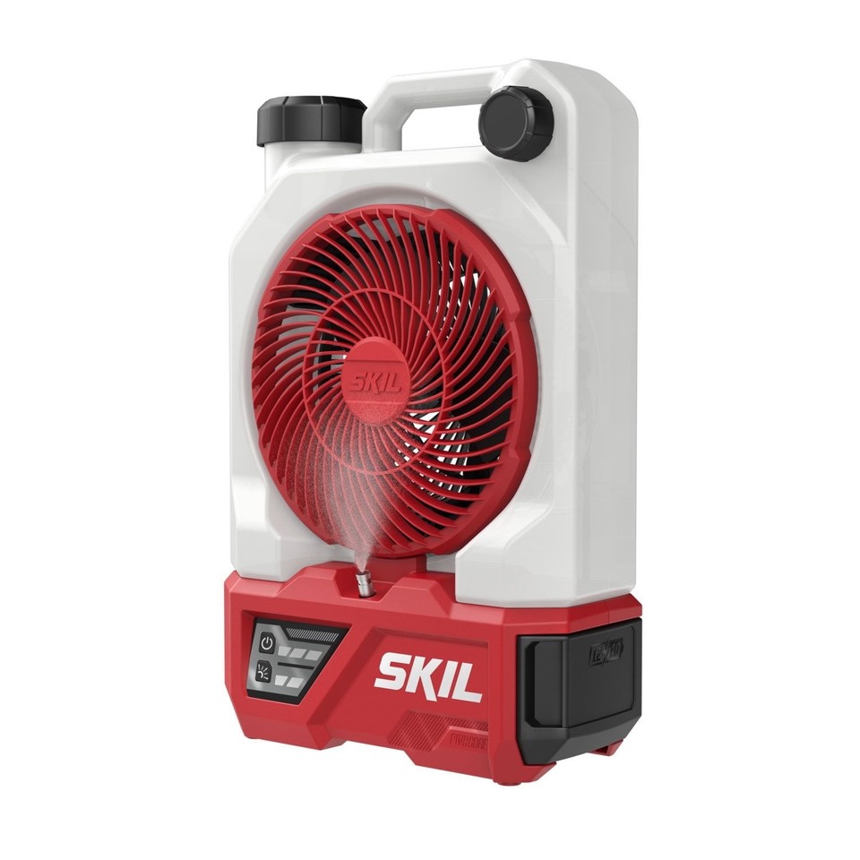SKIL 20V 7 In. Misting Fan and Collapsible Lantern Combo, Cordless, 3 ...