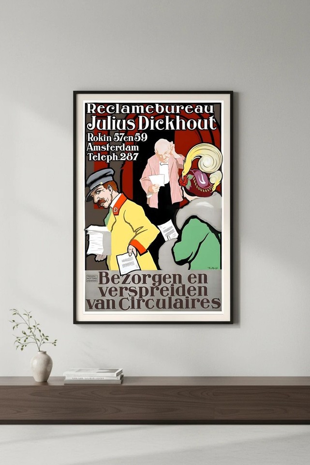 Vintage 1920s Julius Dickhout Advertising Poster - Hi-Res💎 Print - 200 ...
