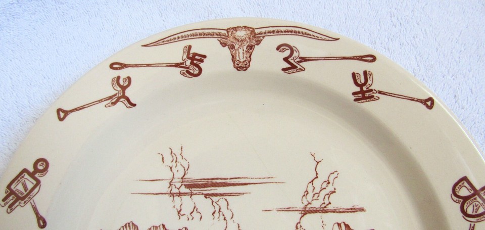 Wallace China El Rancho Pattern Western Cowboy Ranch Dinnerware China ...
