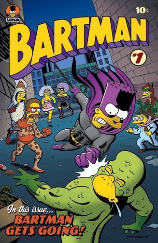 Bart Simpson Superhero Bartman Comic Book Cover The Simpsons Fine Art Giclée | eBay