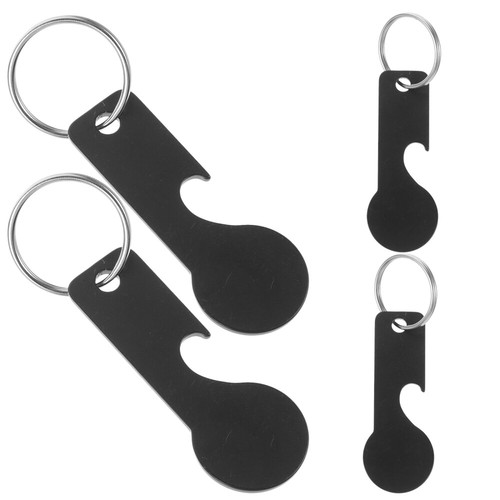 4 Pcs Trolley Supplies Small Tokens Shopping Key Chain Bottle Opener | eBay