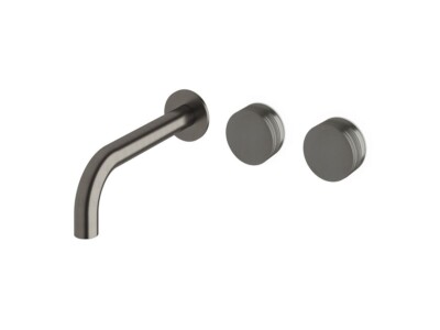 Milli Pure Wall Bath Hostess System 200mm Right Hand Gun Metal WELS ...