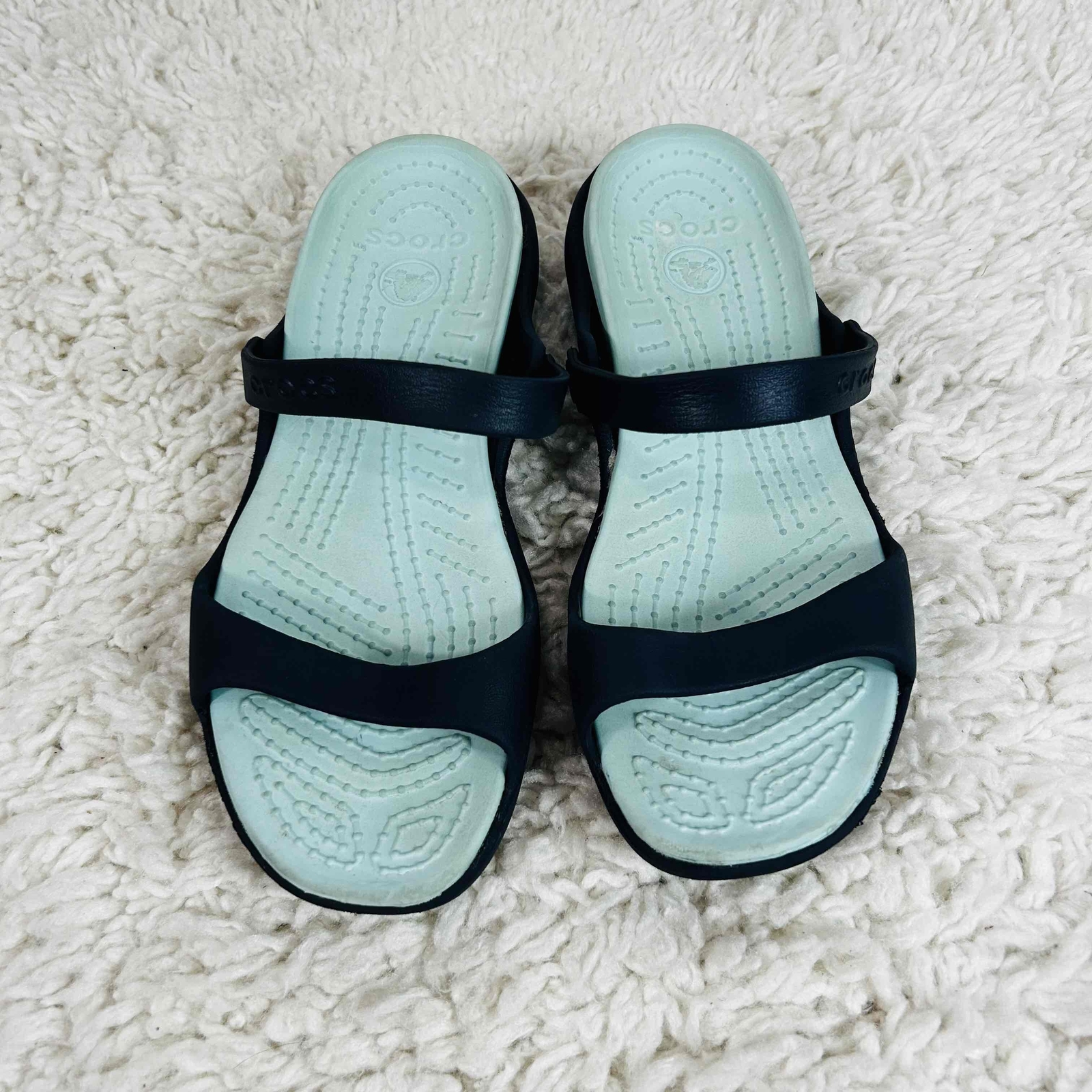 Crocs Womens Sandals Ankle Strap Open Toe Black Size … - Gem