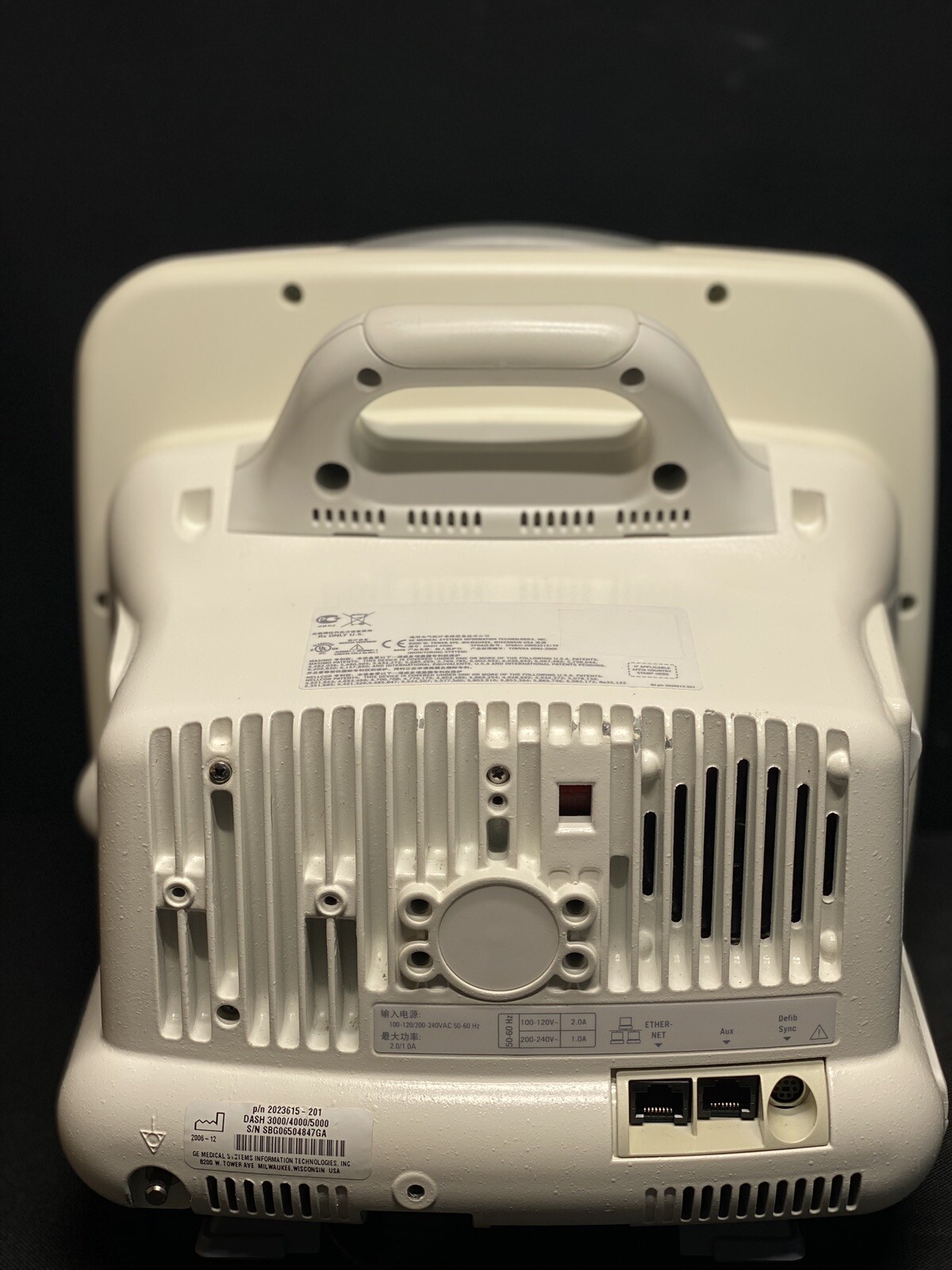 GE Dash 4000 Patient Monitor - Ohmeda Spo2 + ECG + NIBP + Printer ...