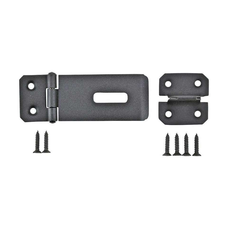 Black Hasps Wrought Iron Rust Resistant Door Lock Pack of 4 Renovators ...
