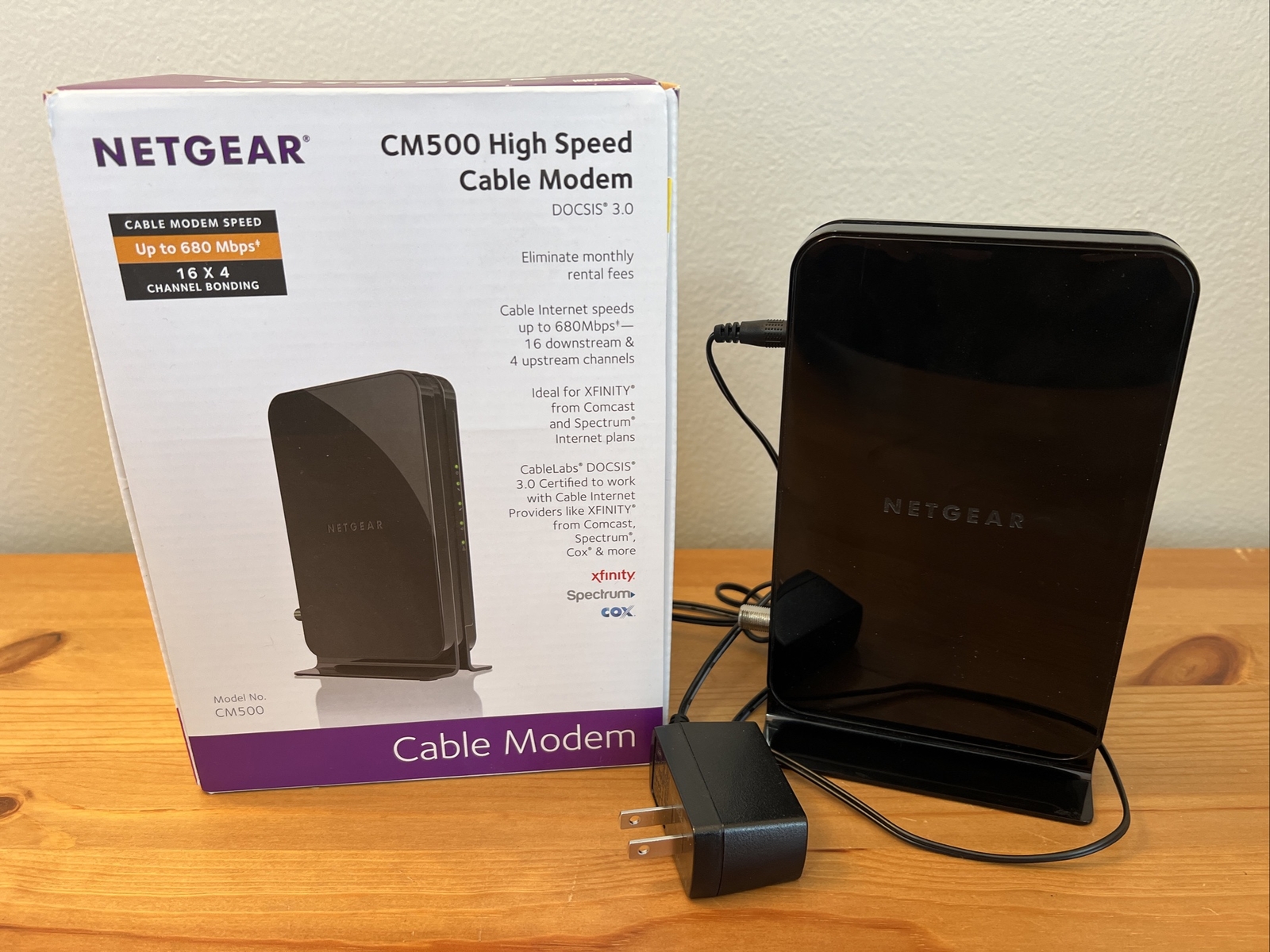 NETGEAR CM500 High Speed Cable Modem DOCSIS 3.0 Up To 680Mbps ...