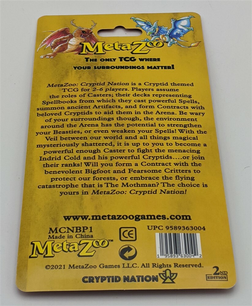 Factory Sealed Booster Blister Pack MetaZoo Cryptid Nation TCG 2nd Edition | eBay