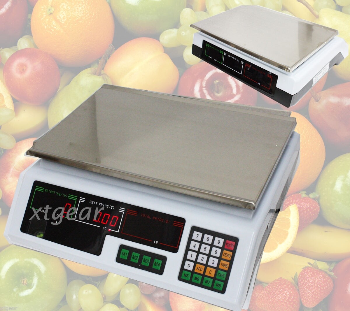 66Lbs Digital Weight Scale Price Computing Retail Food Meat Scales ...