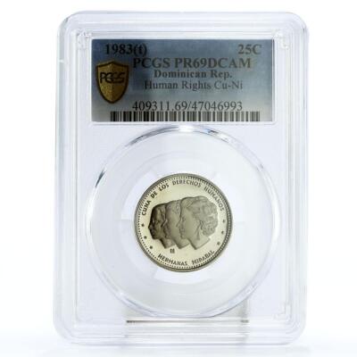 Dominican Republic 25C Mirabal Sisters Human Rights PR69 PCGS CuNi coin ...