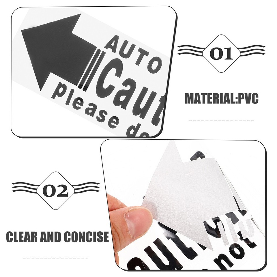 4 PCS Car Door Open Warning Caution Automatic Sign Automotive Stickers ...