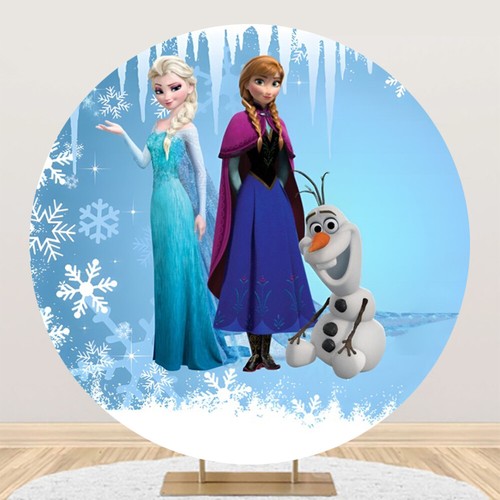 Round Circle Frozen Elsa Party Backdrop Background Birthday Photo ...